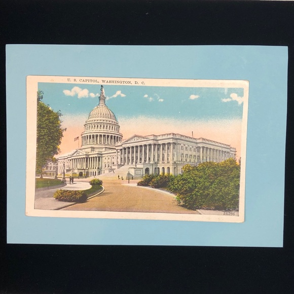 Vintage | Office | Vintage Us Capital Washington Dc Postcard Art | Poshmark